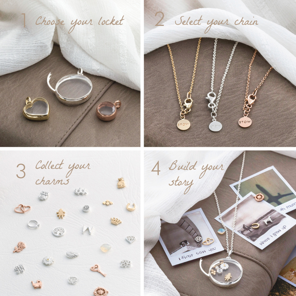 STOW Medium Silver Heart Locket – John Taylor Jewellers